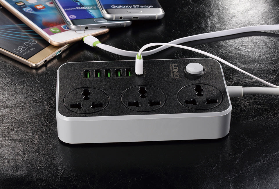 3.4A International Power Socket 6 USB Port 2m Ireland Plug Charging So ...