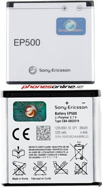 Sony Ericsson EP500 Genuine Battery for Xperia X8, Vivaz – PhonesOnline.ie